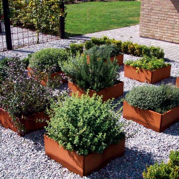 Højbede i jern der ruster - Land Classic - mange størrelser. Flot ...